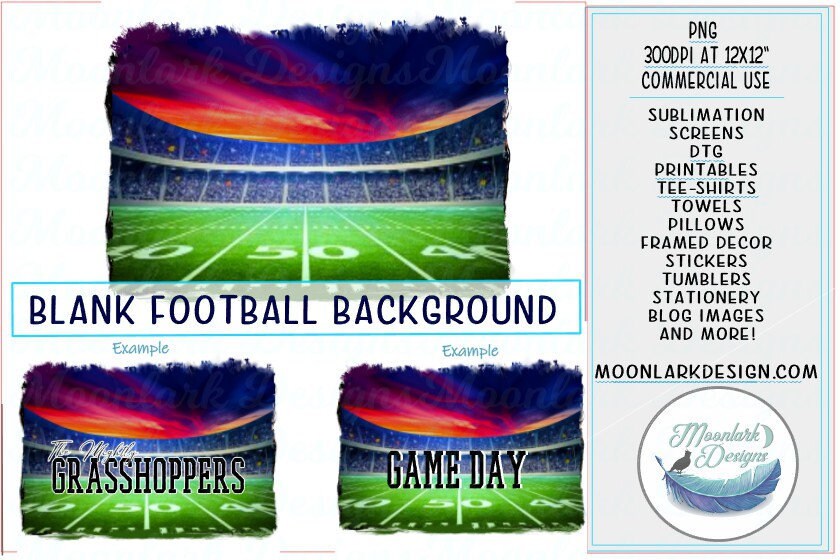 Distressed Blank Background Football Field Sunset Stadium - Etsy