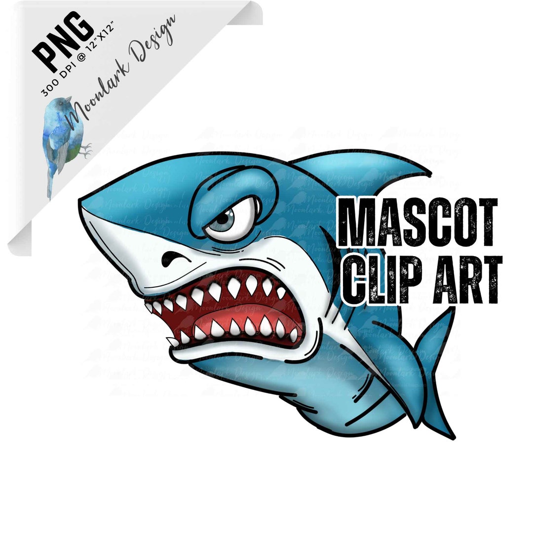 Shark Mascot, Shark Clip Art, School Spirit, Team Mascot, Shark Logo ...
