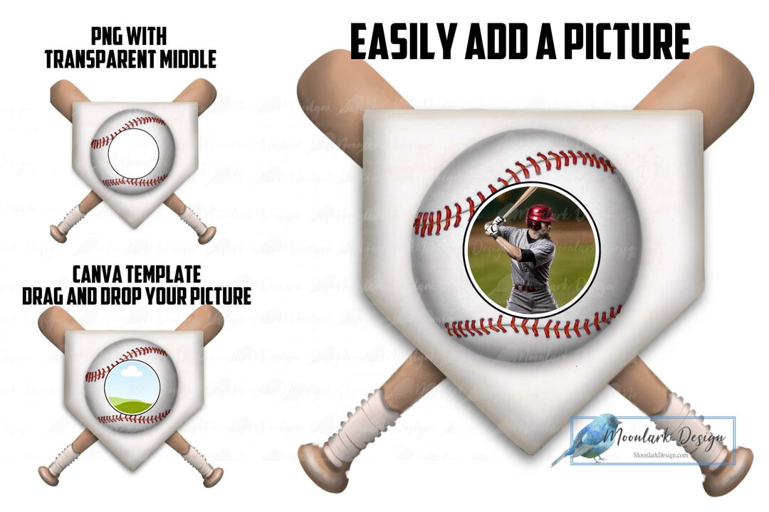 Baseball Picture Frame PNG, Add Your Own Picture, Baseball Template ...