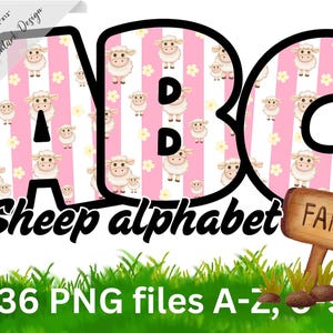 Barnyard Alphabet, Numbers, Doodle Letters, Commercial Use, Farm Animal ...