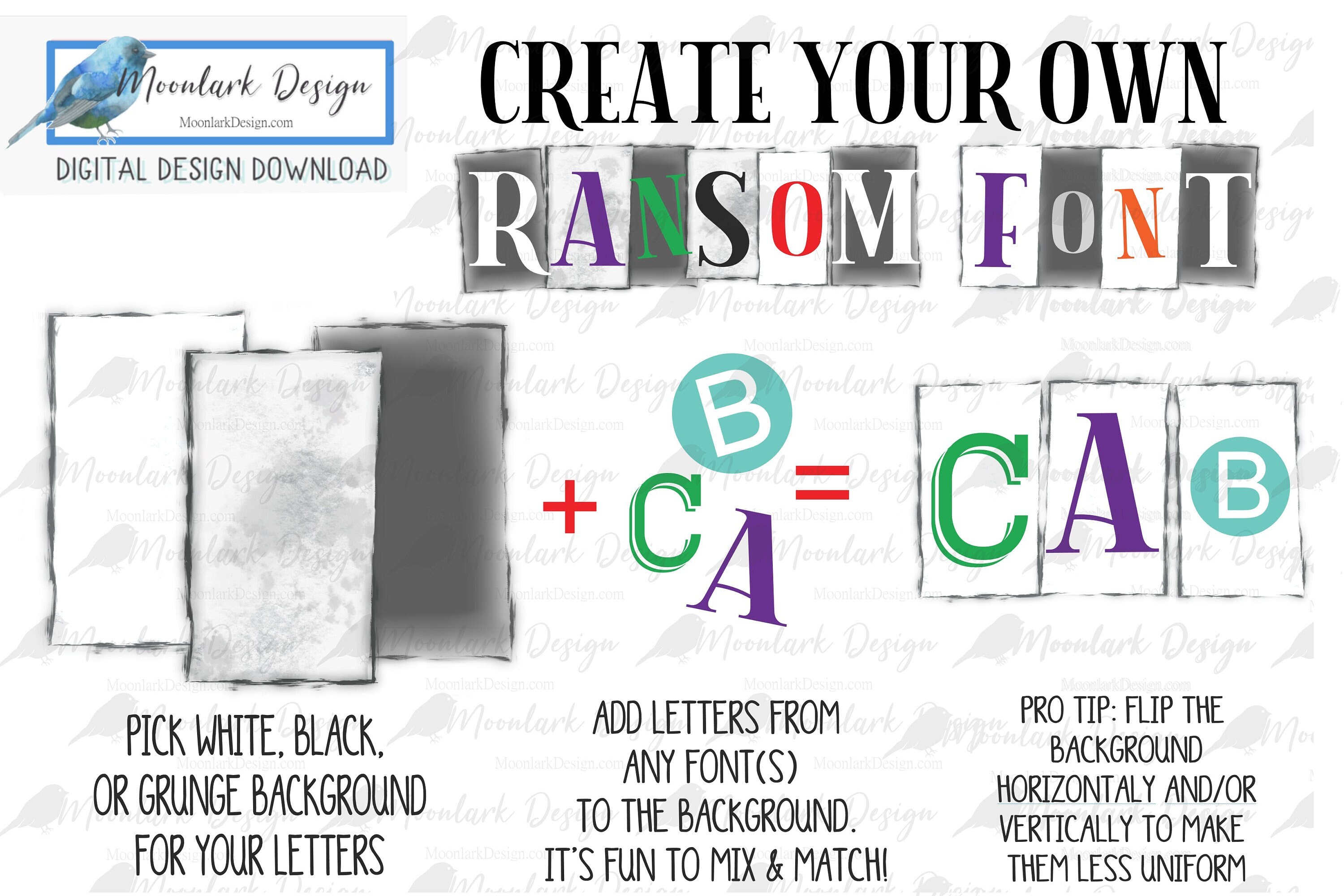 Make Your Own, Ransom Font, Ransom Letters, Burn Book Letters, Box ...