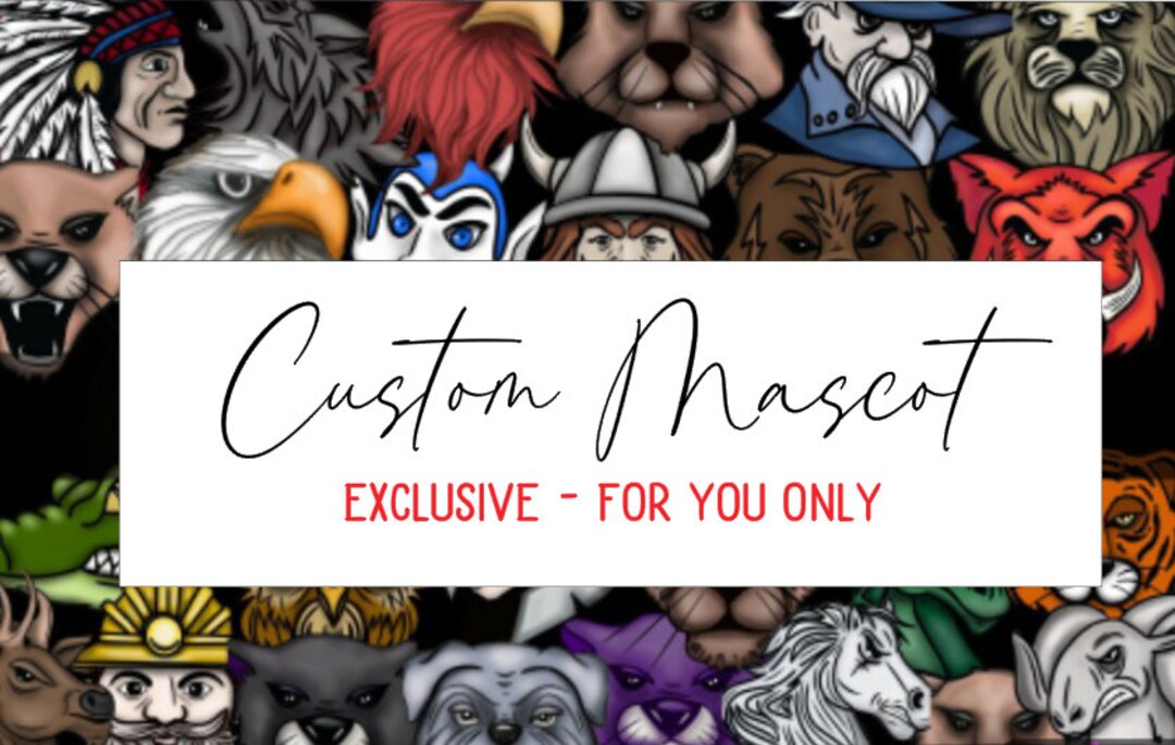 Custom Mascot, Personalized Mascot, PNG for Sublimation, Commercial Use ...