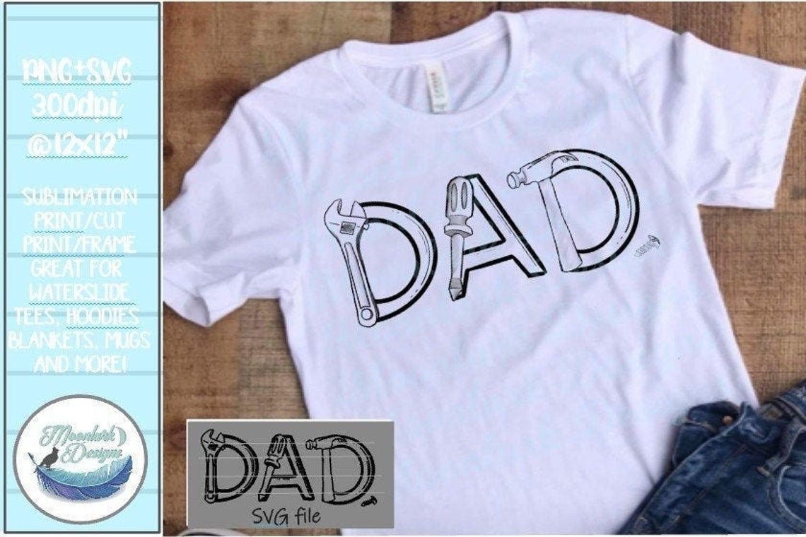Dad Tools PNG Fathers Day SVG Tool Letters PNG for - Etsy