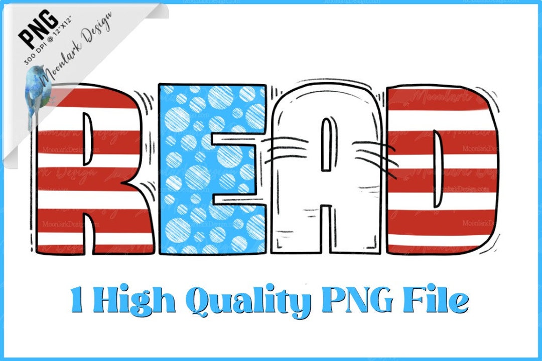 Read PNG, Red and Blue, Doodle Letter Design, Teacher PNG, Reading PNG ...