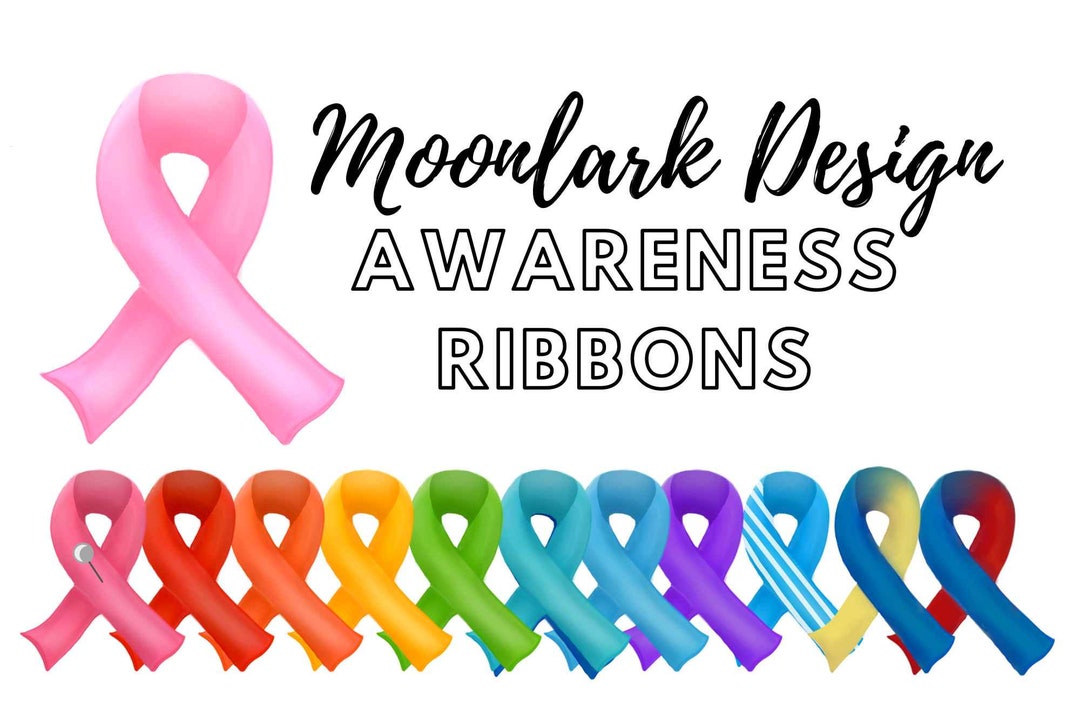 Watercolor Awareness Ribbon Clip Art, PNG for Sublimation, Commercial ...