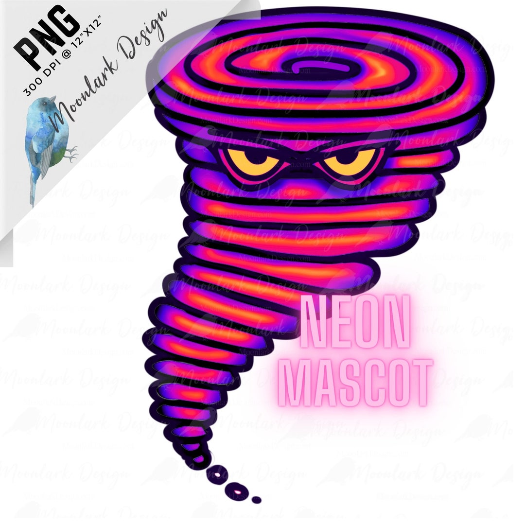 Neon Mascot, Cyclone Mascot, Hurricane Clip Art, Tornado PNG, School ...