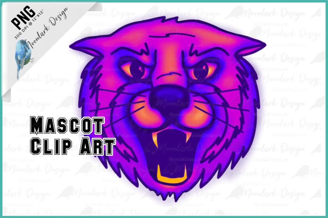 Neon Mascot, Wildcat Mascot, Wildcat Clip Art, Wildcat PNG, School ...