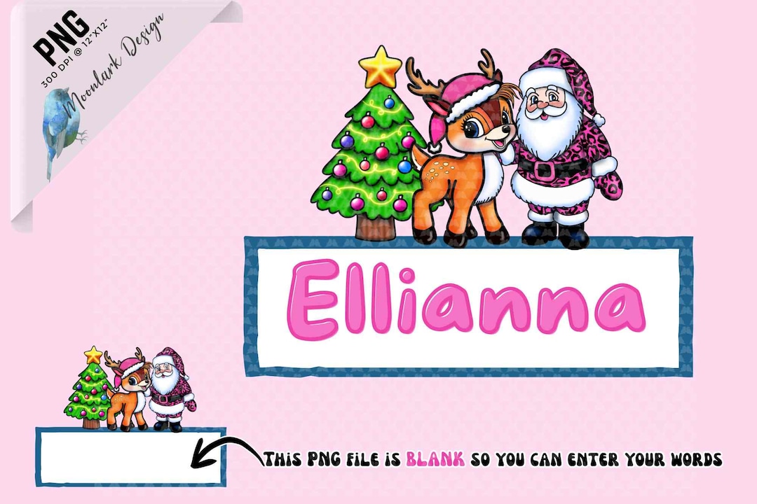 Personalized Kid Name, Christmas Png, Cute Christmas, Name Monogram ...