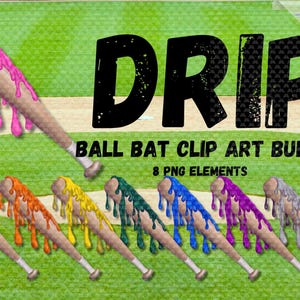 Baseball Bat With Red Drip - Etsy UK