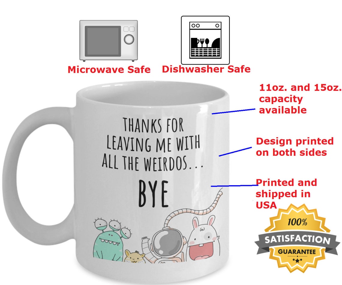 Funny Farewell Mug for Coworker Leaving Goodbye Boss Thanks | Etsy