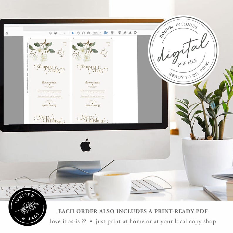 Gift Flower Seed Packet Labels - Canva Template - Editable DIY ...