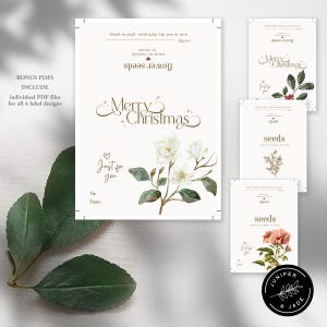 Gift Flower Seed Packet Labels - Canva Template - Editable DIY ...