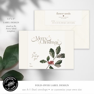 Gift Flower Seed Packet Labels - Canva Template - Editable DIY ...