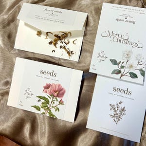 Gift Flower Seed Packet Labels - Canva Template - Editable DIY ...