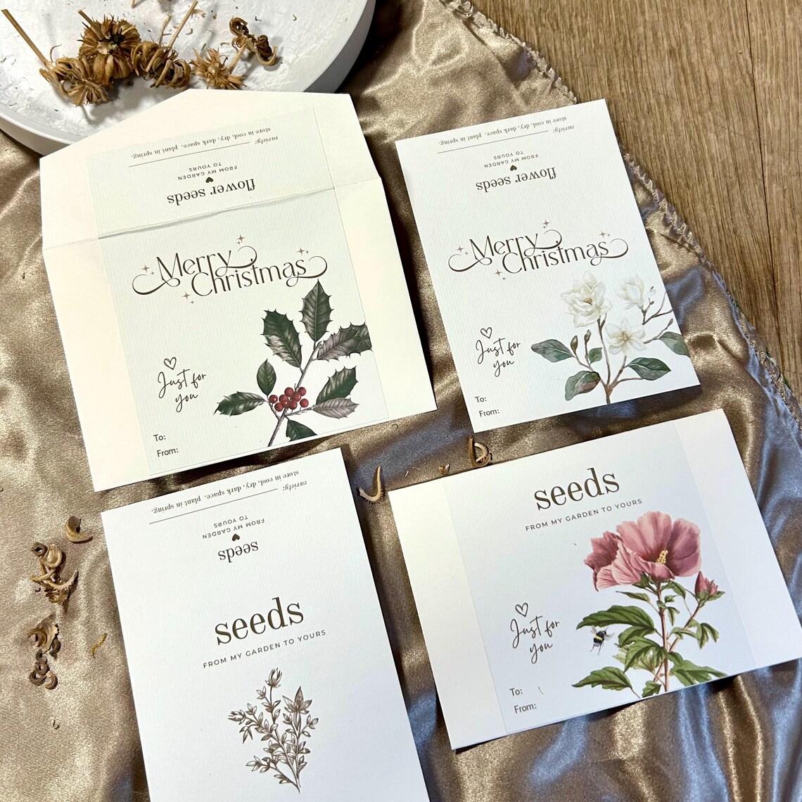 Gift Flower Seed Packet Labels - Canva Template - Editable DIY ...