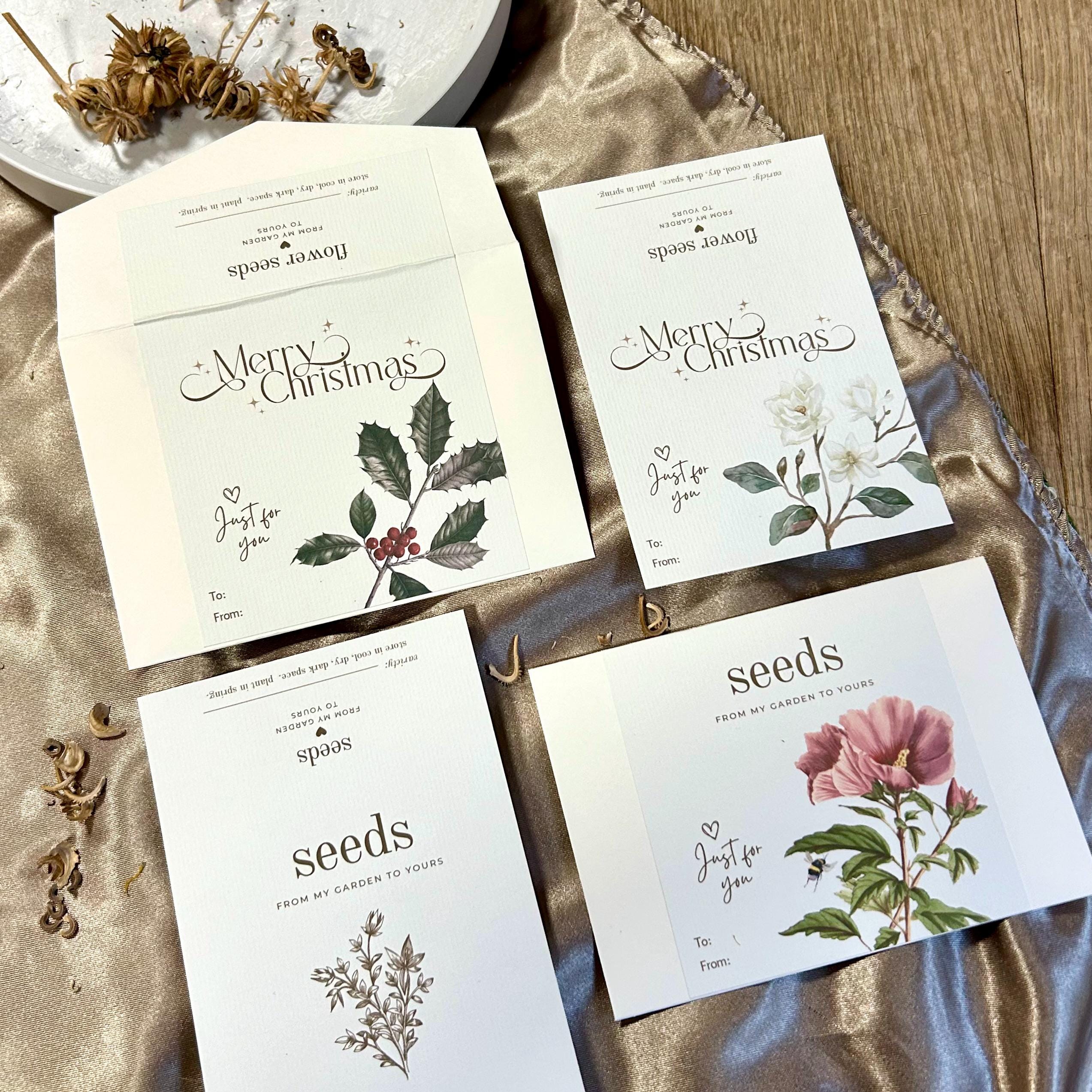 Gift Flower Seed Packet Labels - Canva Template - Editable DIY ...