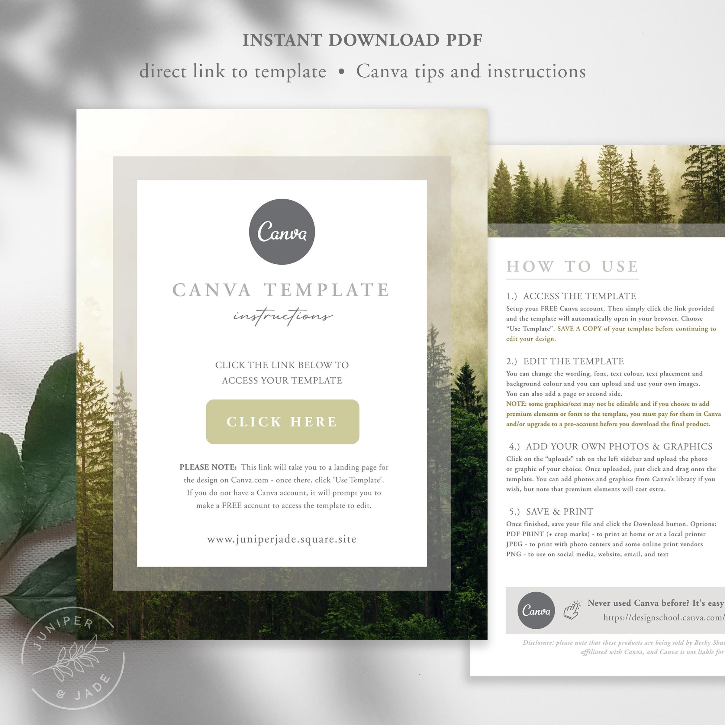 Gift Flower Seed Packet Labels - Canva Template - Editable DIY ...