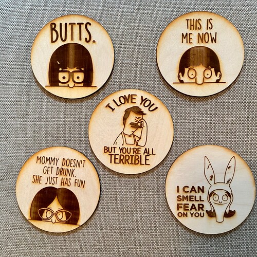 Bob's Burgers Bad Stuff Happens in the Bathroom Wooden | Etsy