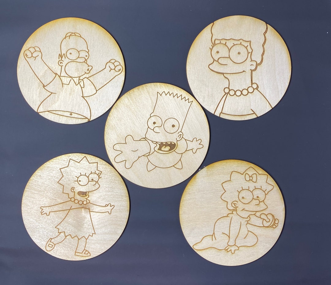 The Simpsons Handmade Coasters - Etsy