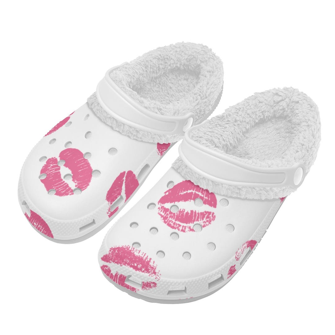 Kiss Kissing Lips Adult Warm House Clog Winter Slippers Soft ...