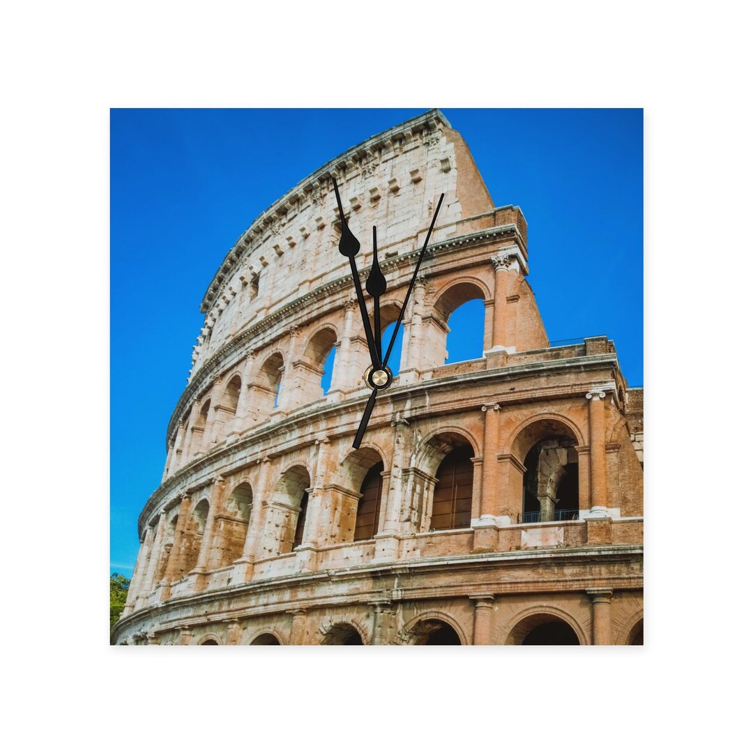 Colosseum Rome Italy Square Wall Clock gift for Living Room Office ...