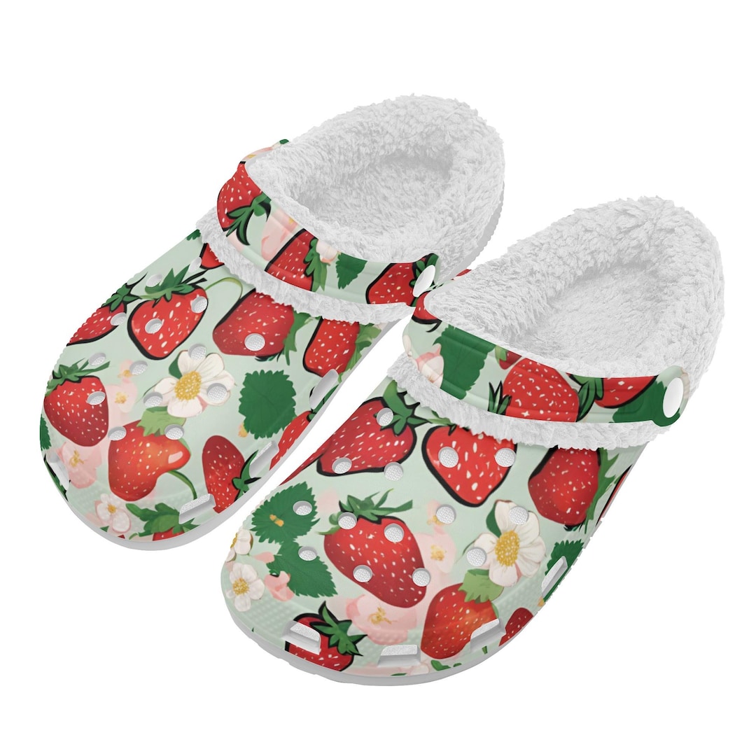 Strawberry Short Cake Adult Warm House Clog Winter Slippers Soft ...