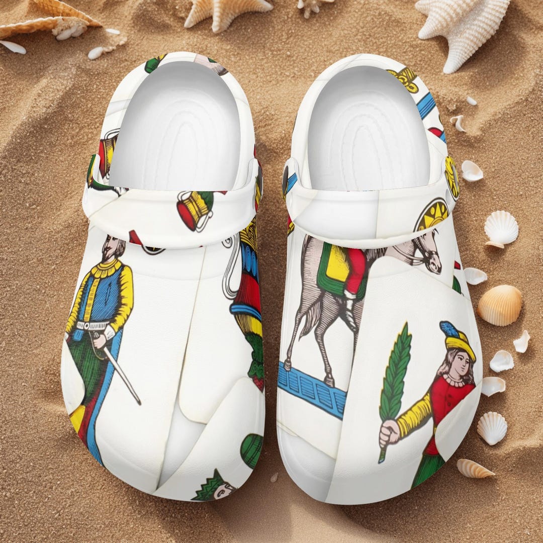 Mixed Scopa Italian Cards Men's Lightweight Nursing Sandals Napoli ...