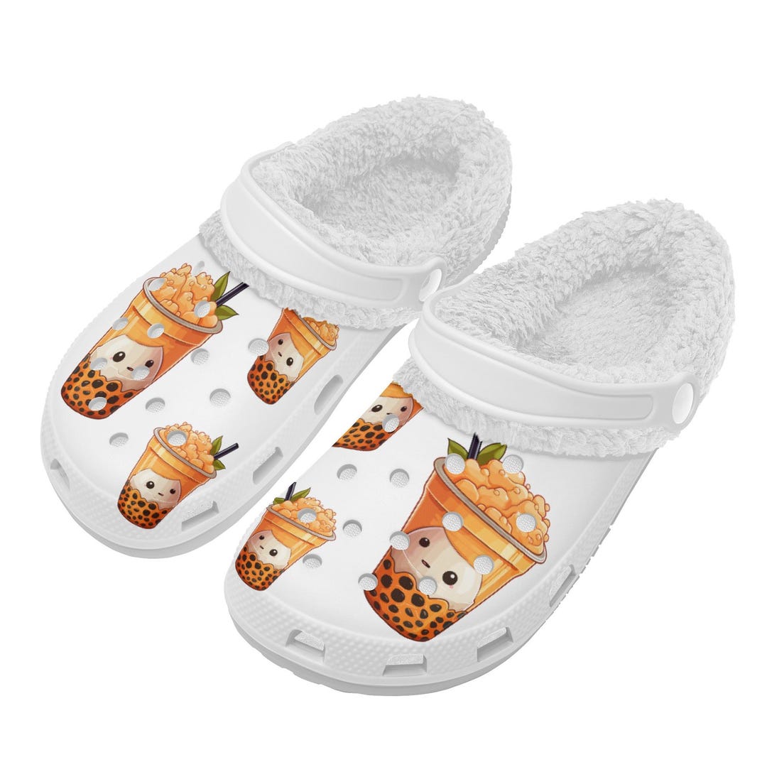 Cha Bubble Tea Boba Adult Warm House Clog Winter Slippers Soft ...