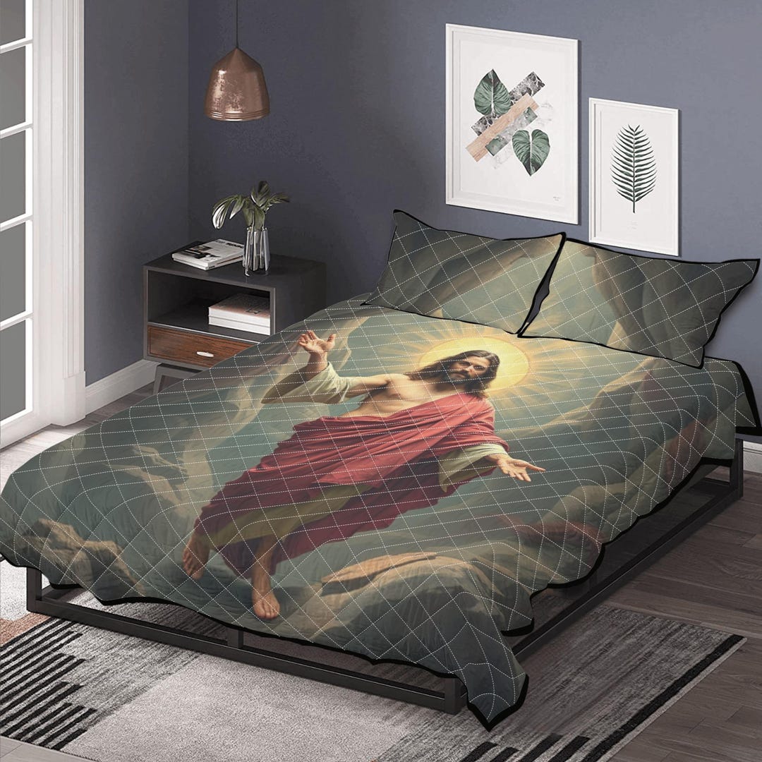 Jesus Loves You Lord Last Supper Quilt Bedding Set Great Gift for ...