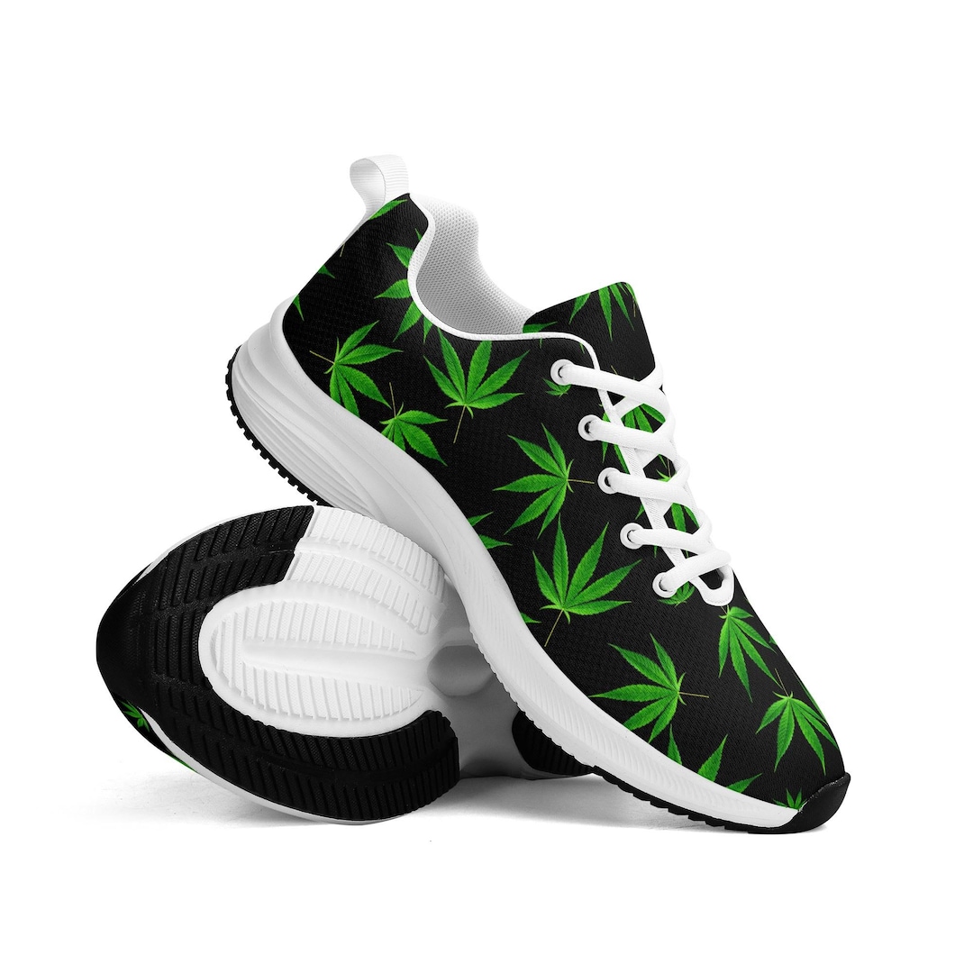 Weed Design Modern Designed Look Adult Lightweight Brand Walking Shoes ...