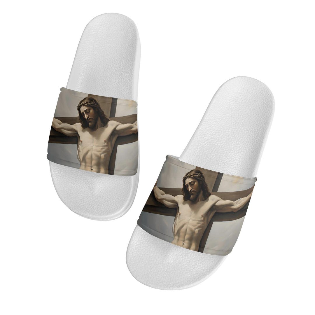 Jesus Loves You - Men's House Slides Sandals Bathroom, Fathers Day ...