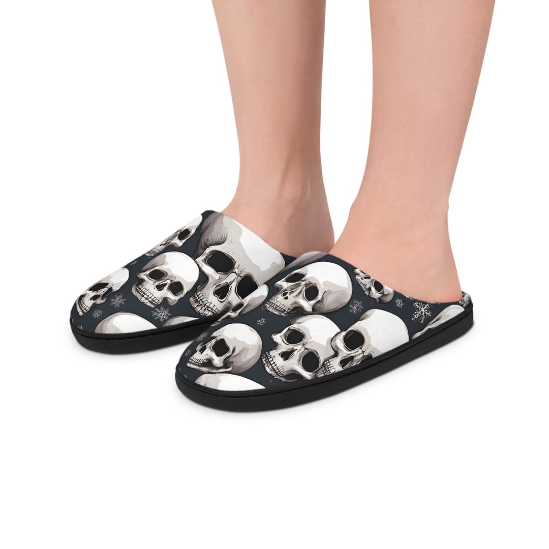 New by Sicilingo Slippers, Skull X-mas Design, Soft Comfortable ...