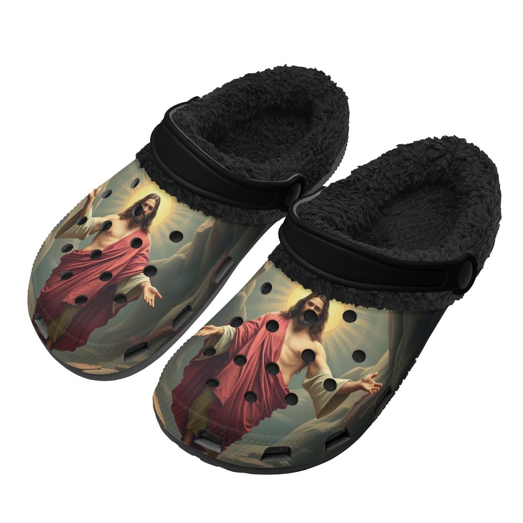 Praying Hands Cozy Warm Slippers Clogs Pray Church Clogs Unisex Men's ...