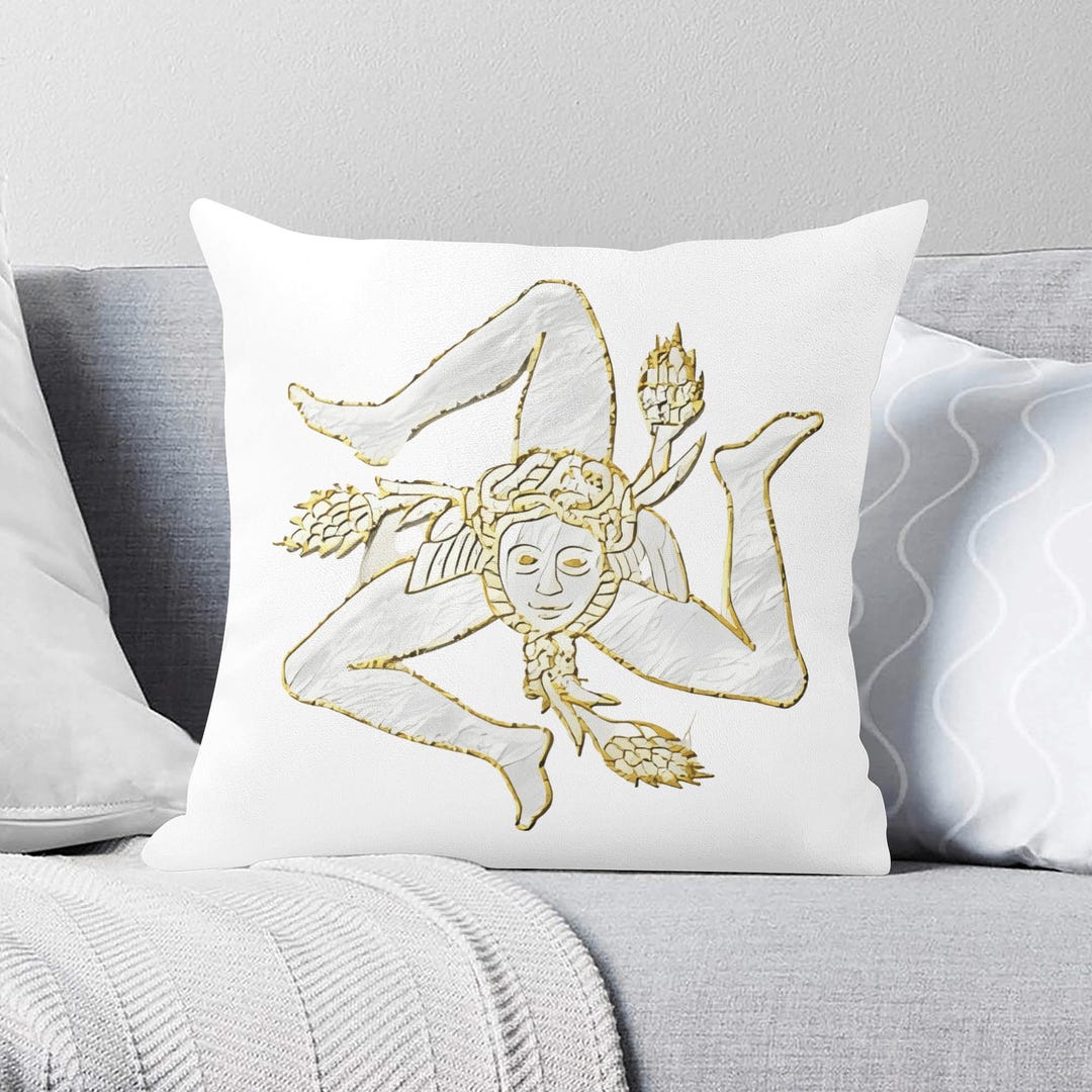 Sicilian Trinacria 3 Legged Lady Personalized Pillow Case Cushion Cover ...