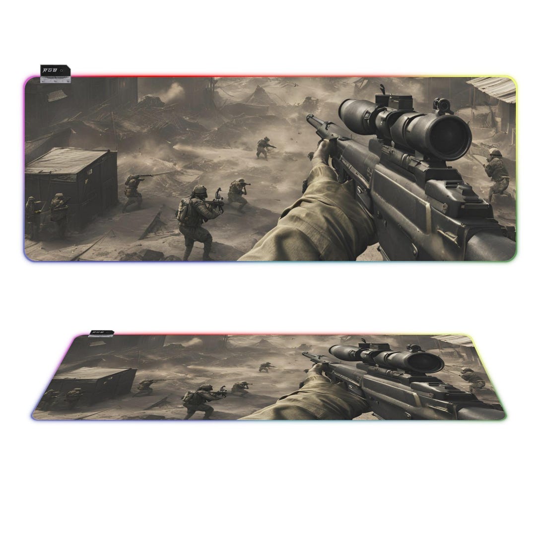 Usa Army Design Rubber Gaming Mousepad Transparent LED RGB Keyboard Pad ...