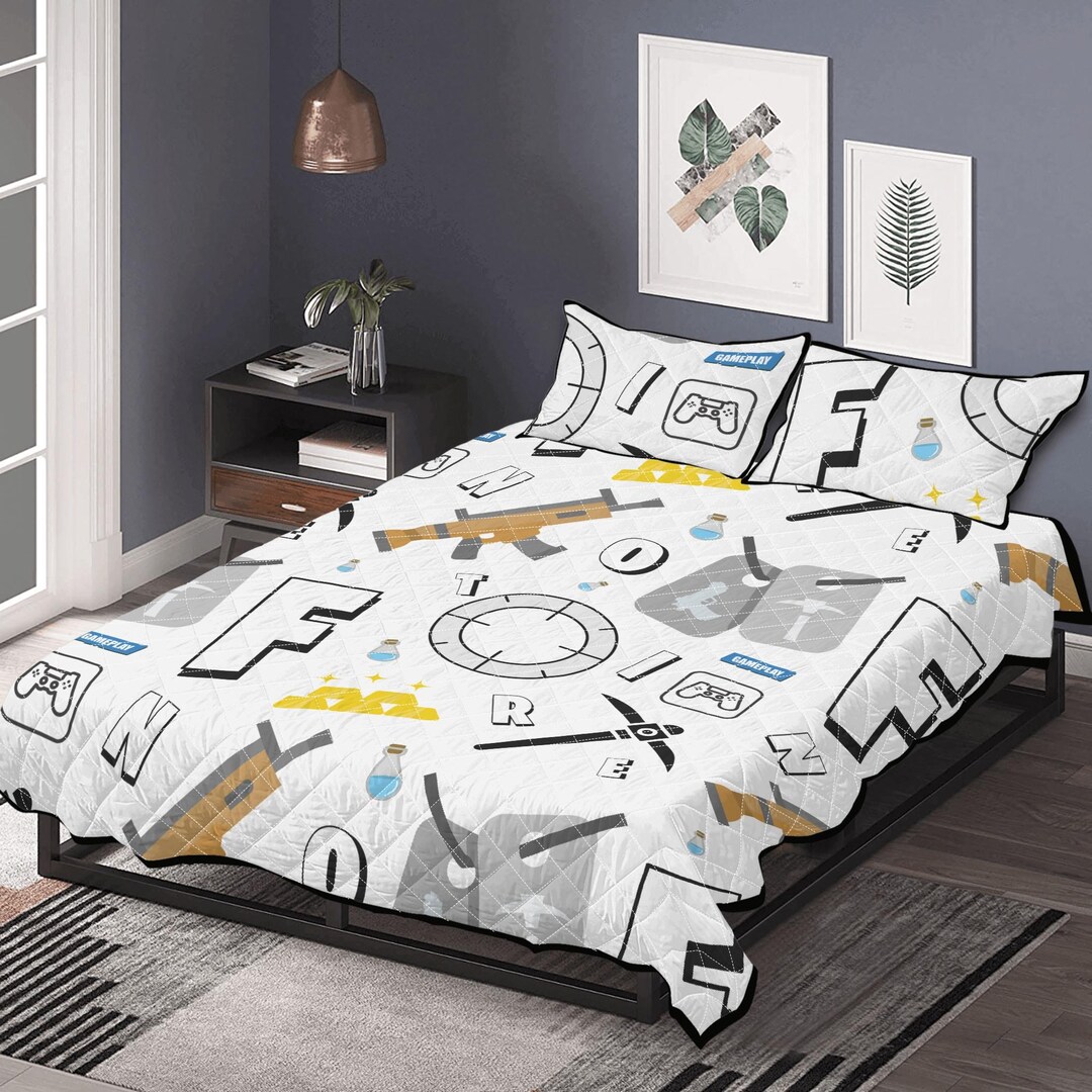 Teenage Gaming Video Game Fortnight - Kids Bedding Set - Quilt Cover ...
