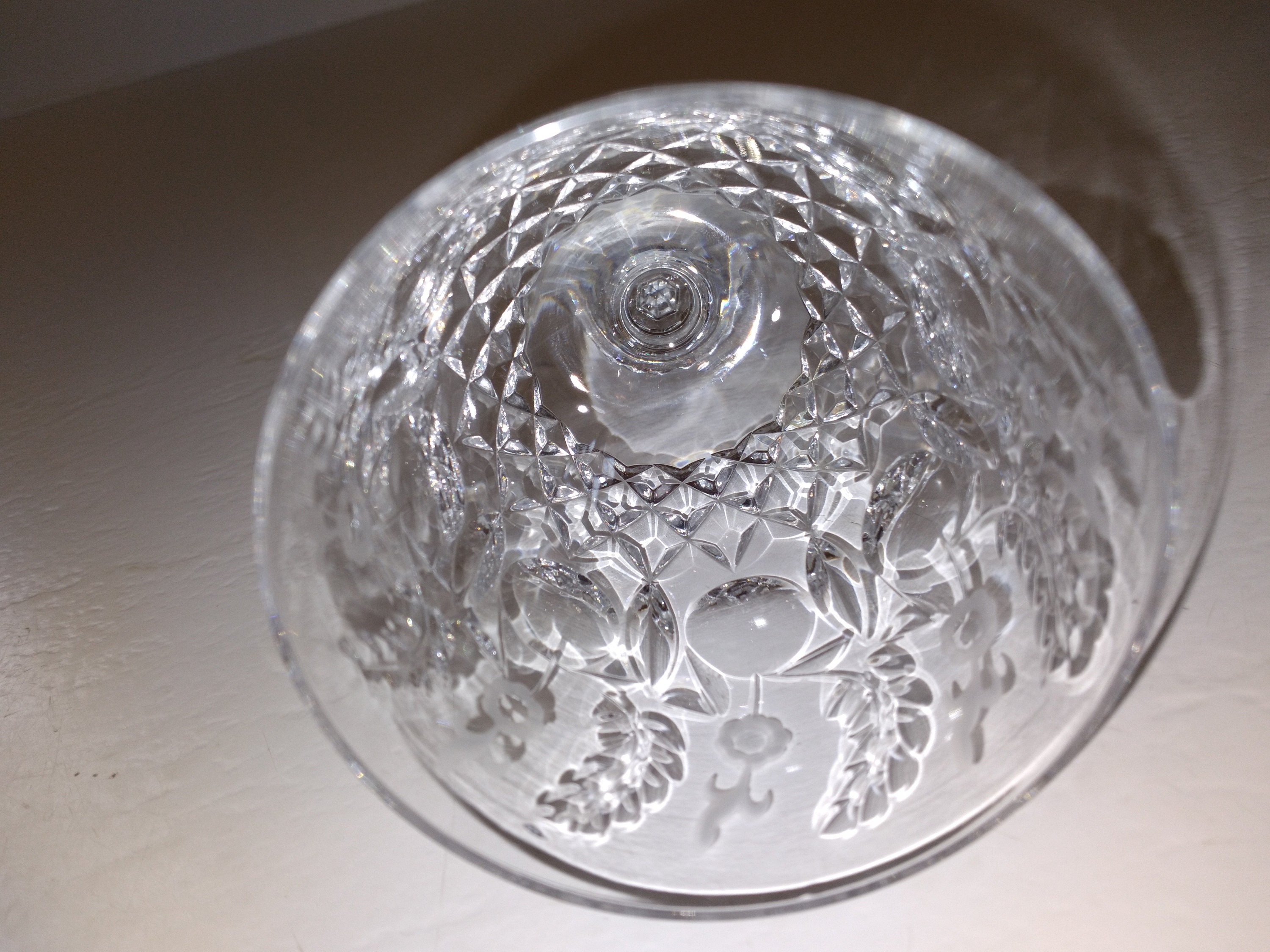 Gallia by Rogaska Crystal Cloche or Dome Etched Florals and - Etsy