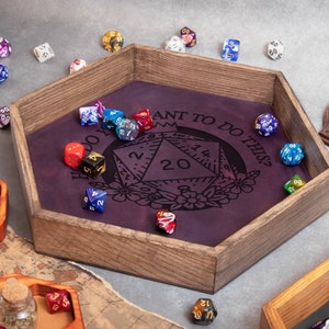 Custom DND Dice Box Tray RPG Dice Rolling Mat Tabletop Games D&D Gift ...