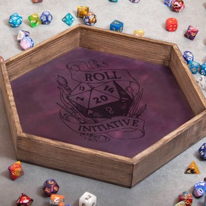 Custom DND Dice Box Tray RPG Dice Rolling Mat Tabletop Games D&D Gift ...