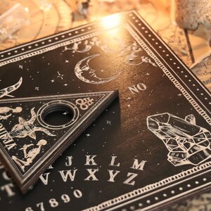Wooden Ouija Board | Baphomet Engraved Occult Board | Spirit Board ...