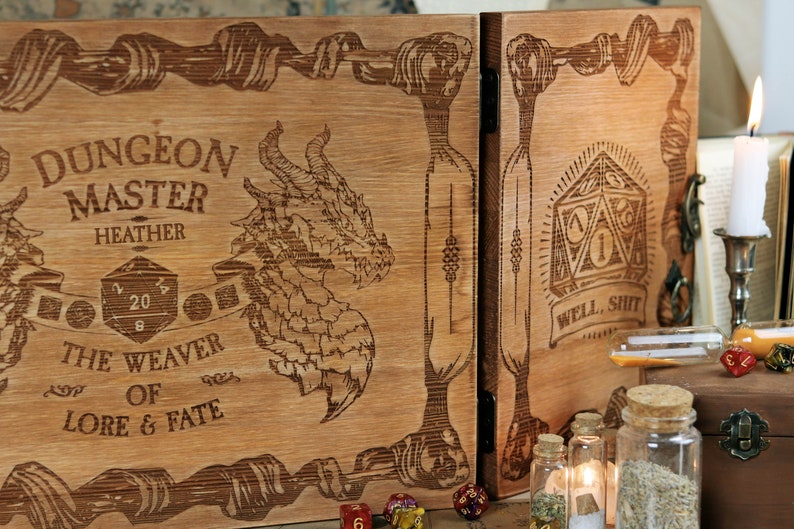 Custom Dungeon Master Screen Wooden RPG Screen Gift Table - Etsy
