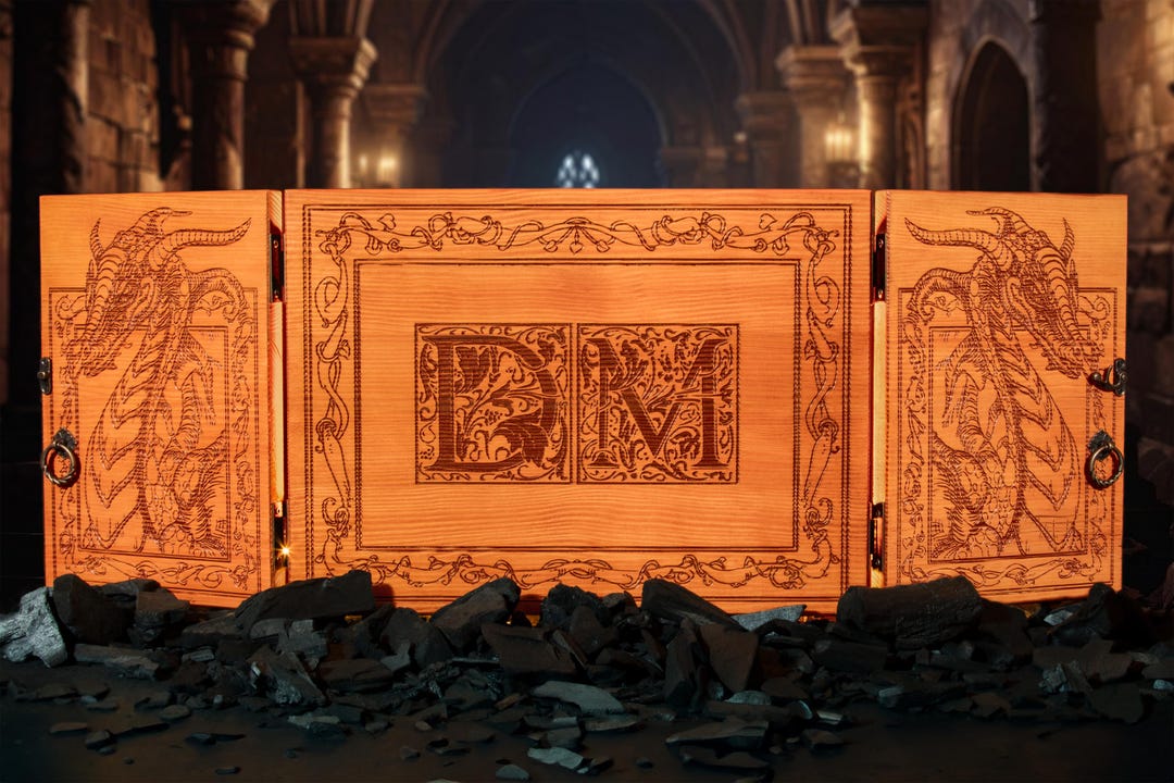 Dungeon Master Screen | Wooden RPG Screen Gift | Dnd Gift | Table Top ...