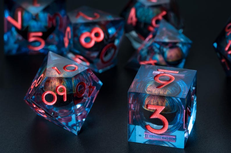 Dragon's Eye Dice Set – Liquid Core Dice for DND, Beholder's Eye Dice ...