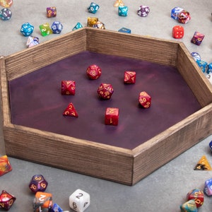 Custom DND Dice Box Tray RPG Dice Rolling Mat Tabletop Games D&D Gift ...