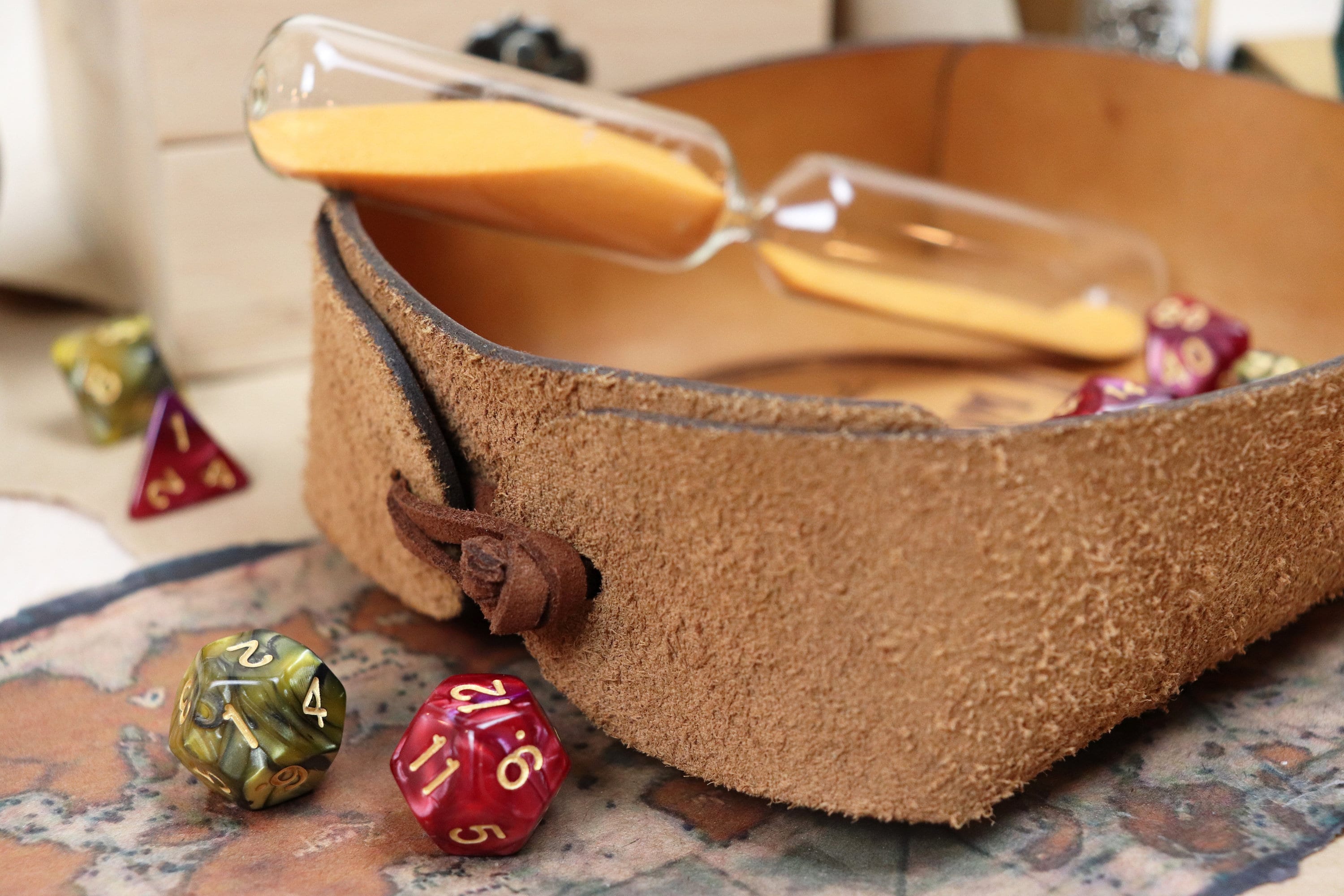 Leather Collapsible Dice Tray RPG Rolling Mat Game Master | Etsy