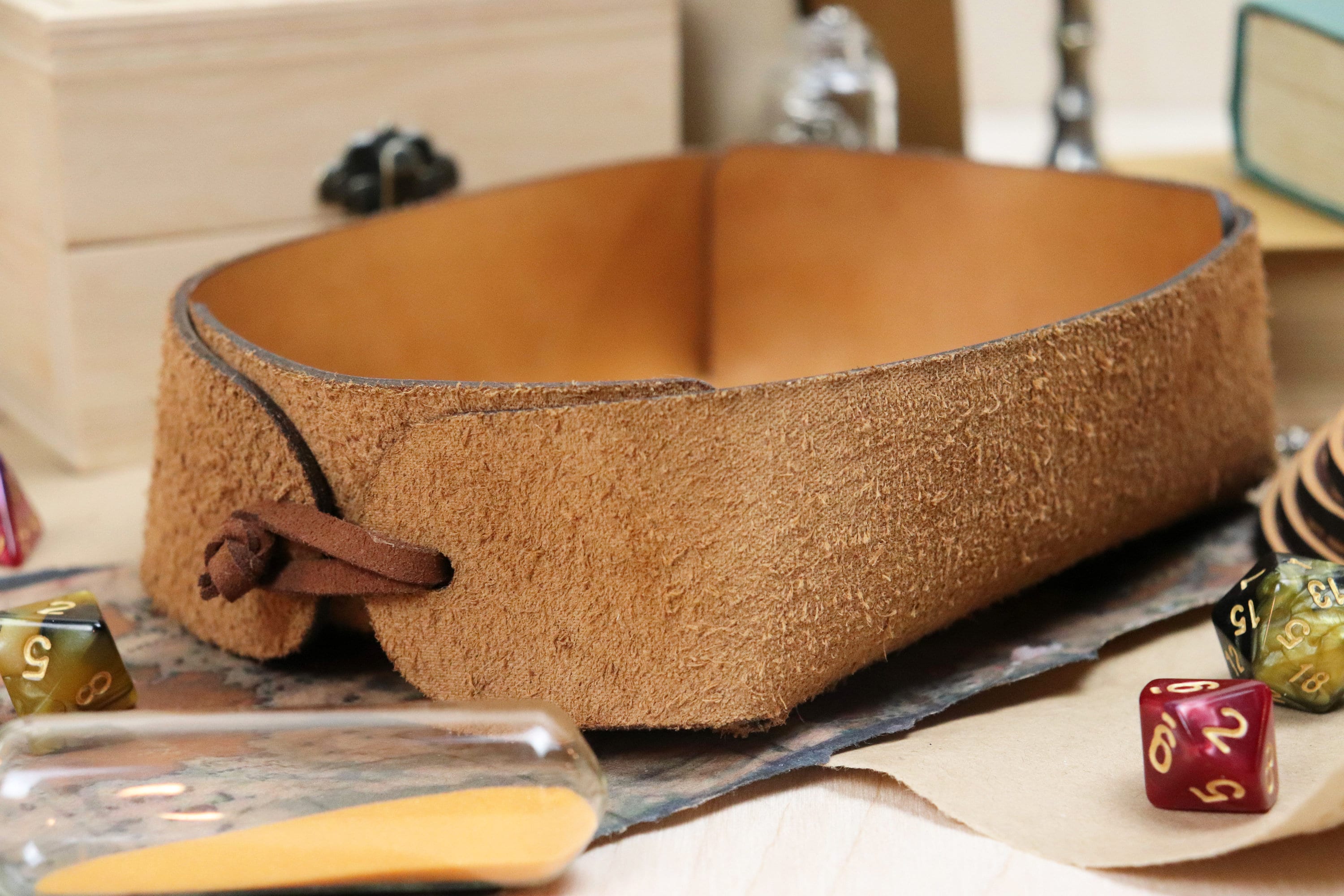 Leather Collapsible Dice Tray RPG Rolling Mat Game Master | Etsy