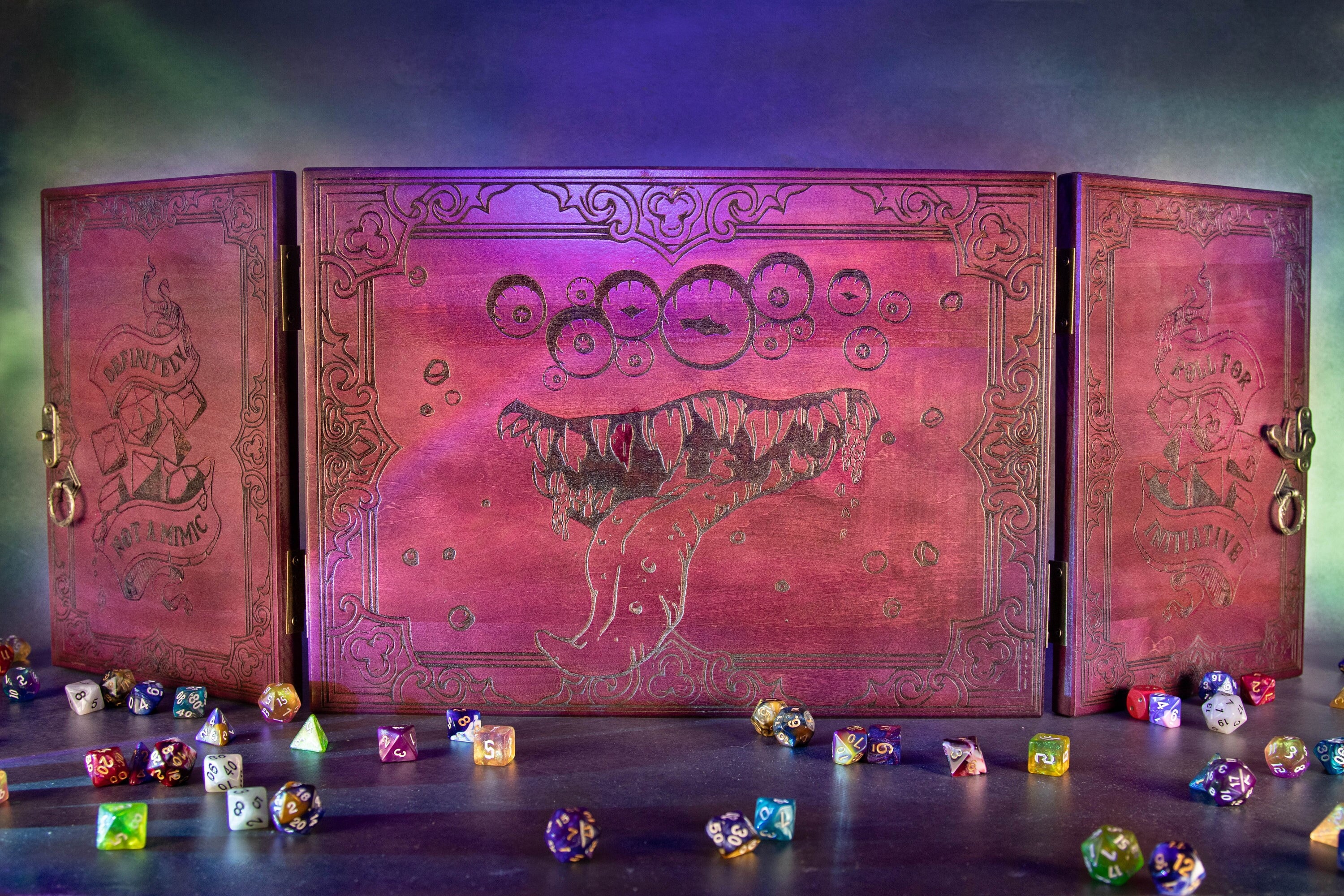 Custom Mimic Dungeon Master Screen Wooden RPG Screen Gift - Etsy