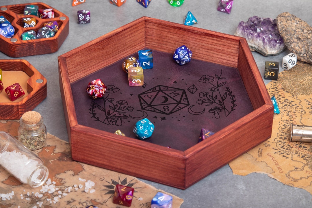 Custom DND Dice Box Tray RPG Dice Rolling Mat Tabletop Games D&D Gift ...