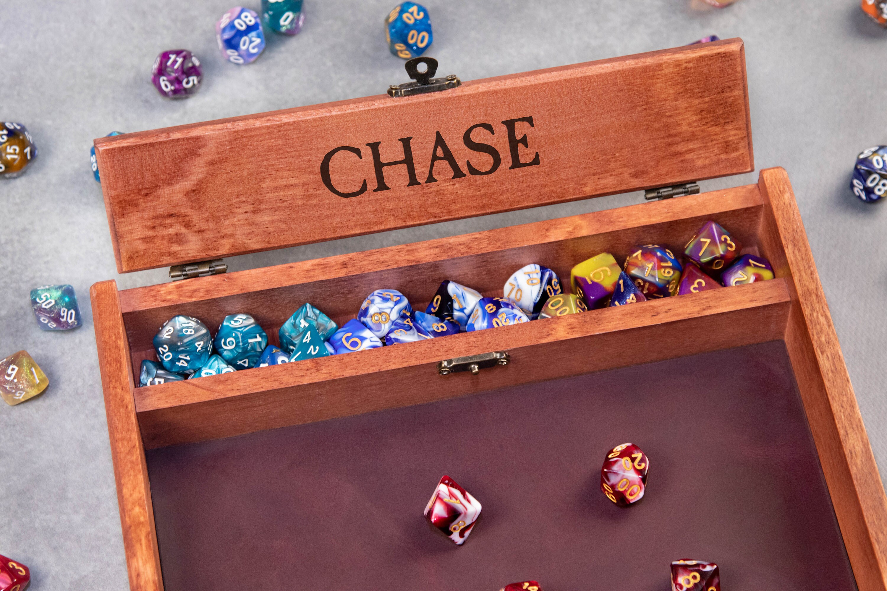 Custom Wooden DND Dice Box Tray RPG Dice Rolling Mat Tabletop - Etsy Canada