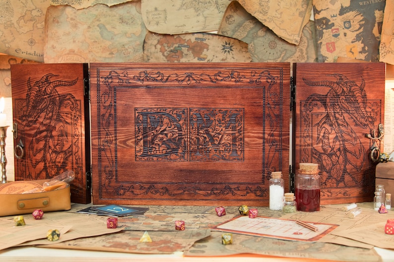 Dungeon Master Screen Wooden RPG Screen Gift Dnd Gift - Etsy